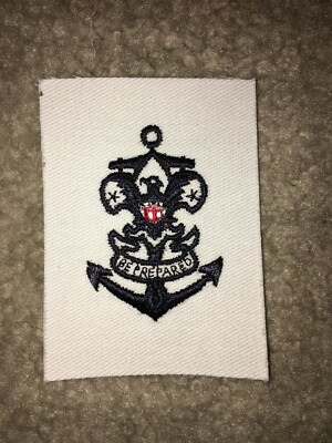 Boy Sea Scout BSA Quartermaster Type 1 White Uniform Navy Anchor Ship ...
