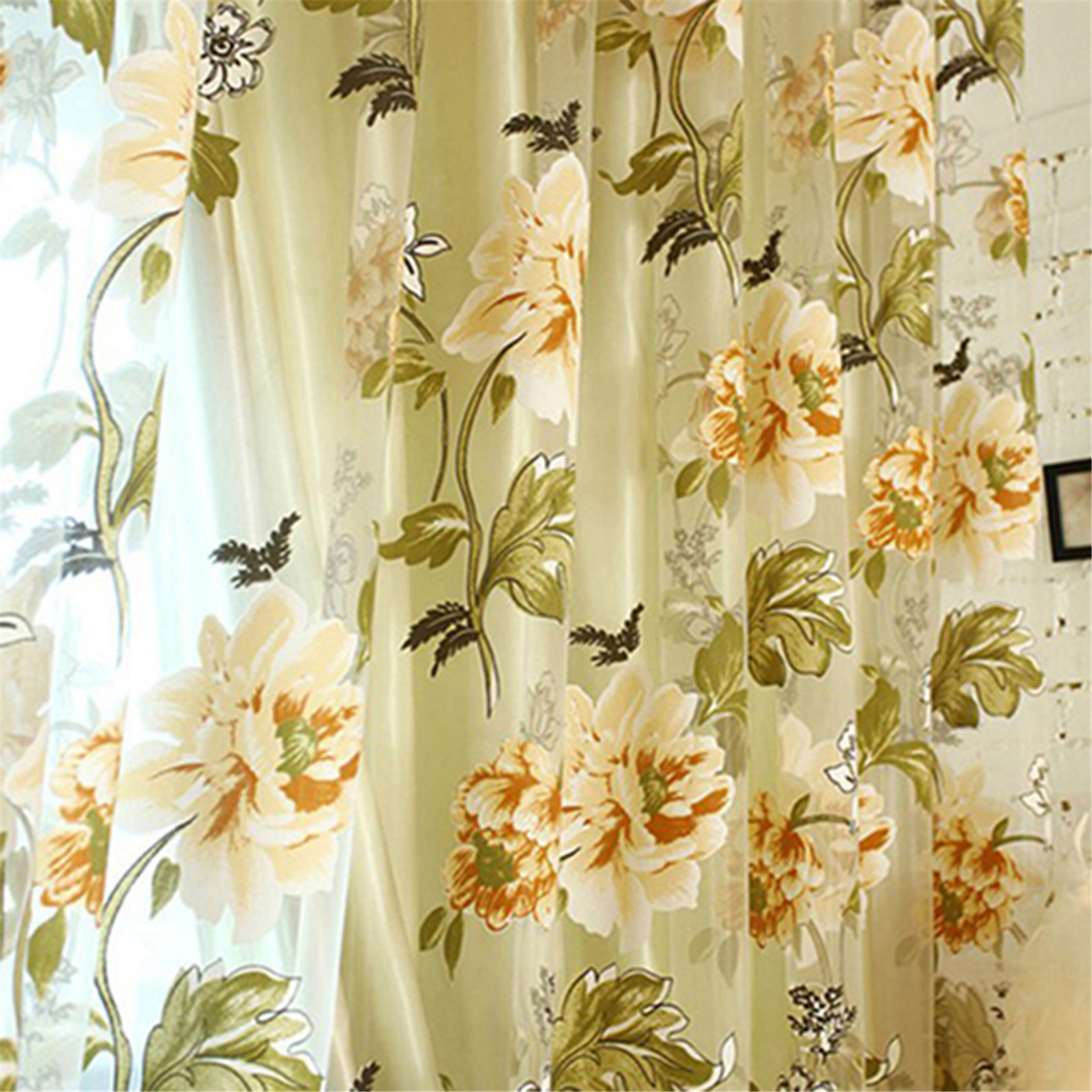 Door Curtain Exquisite Multi-use Translucent Door Window Curtain ...