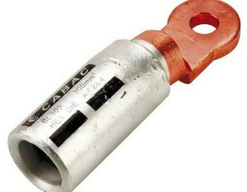 Cabac BI METAL CABLE LUG 16mm² Blank, Cylindrical Shaft, Crimp ...