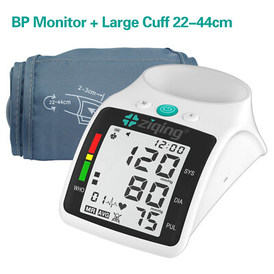 Auto Blood Pressure Monitor Upper Arm Digital BP Cuff LCD Heart Rate ...