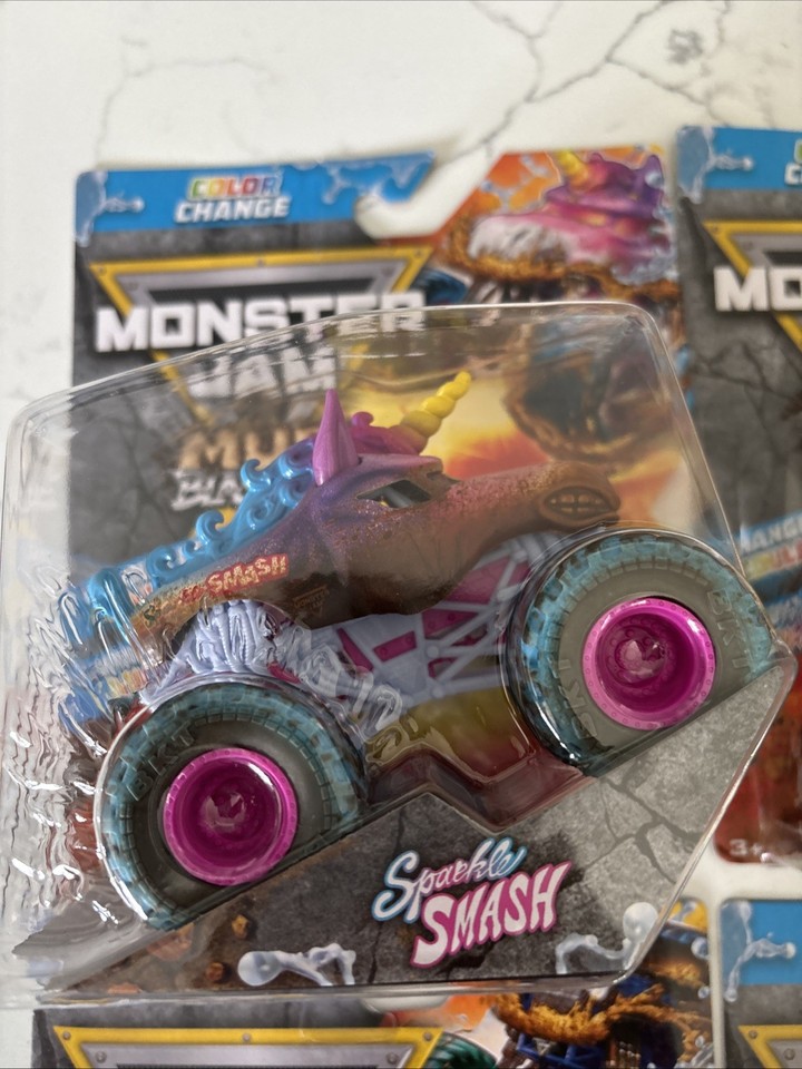 Monster Jam Mud Blasters Series 2 Set Sparkle Smash Son Uva Dig ...