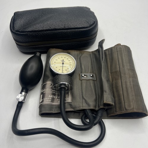 TYCOS Sphygmomanometer Blood Pressure Pump w/ Cowhide Leather Case Antique | eBay