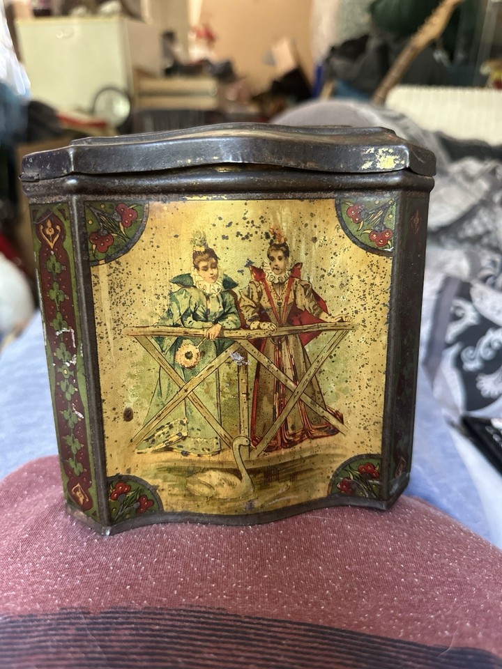 Rare Victorian Tin JJ Coleman Mustard casket /tea caddy ideal Christmas ...