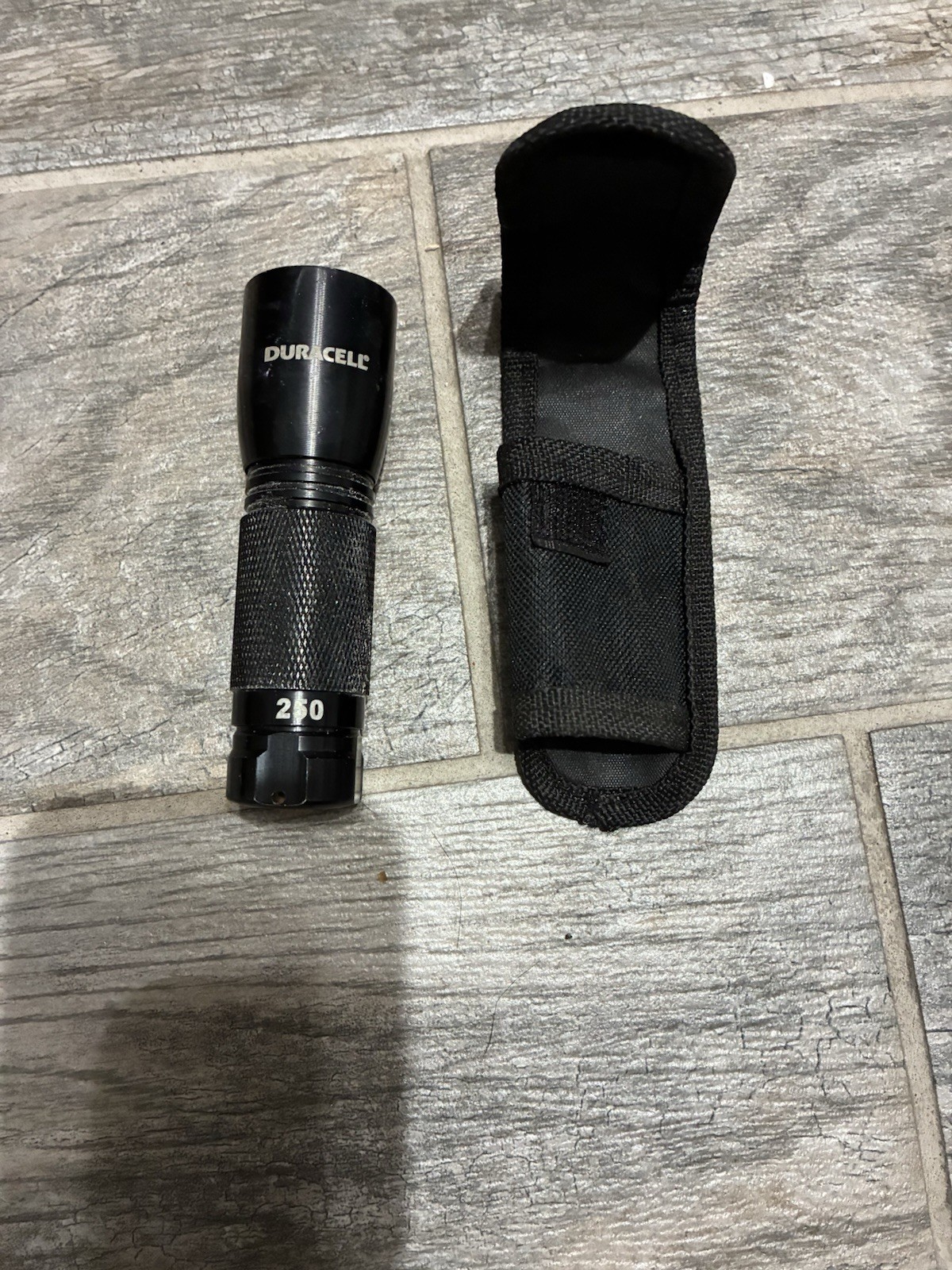 Duracell LED Flashlight 250 Lumen Aluminum Tactical Pocket Torch Black ...