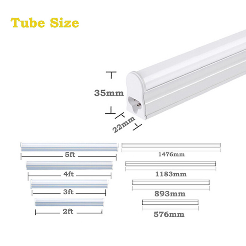 T5 LED Tube Light 4W 300mm 8w 600mm DC12-24v led lighting tubes 1ft 2ft ...