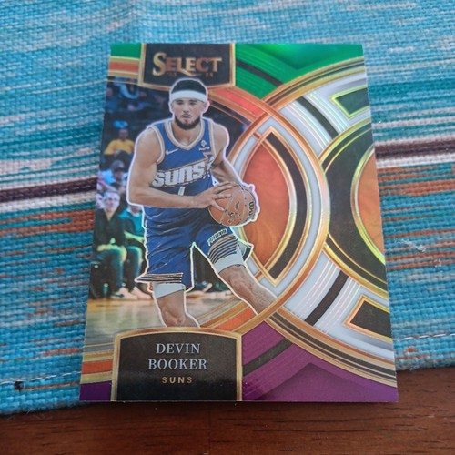 DEVIN BOOKER 2023SELECT PREMIER TRI-COLOR GREEN/WHITE/PURPLE Silver ...