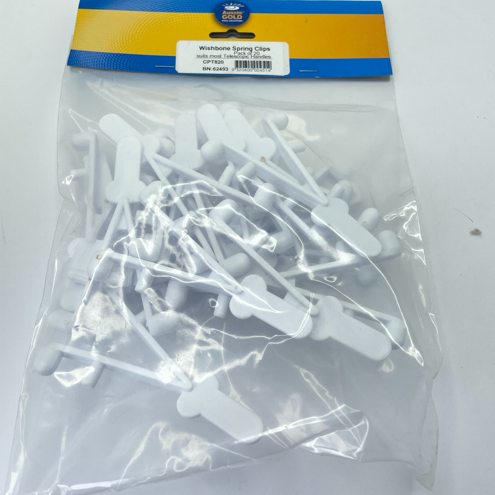 Wishbone Spring Clip V For Telescopic Pool Pole Clip Aussie Gold x 20 ...