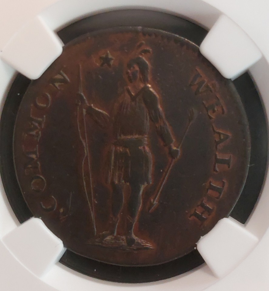 1787 MASSACHUSETTS Colonial Large 1c Cent Left Claw BURNISHED Copper ...