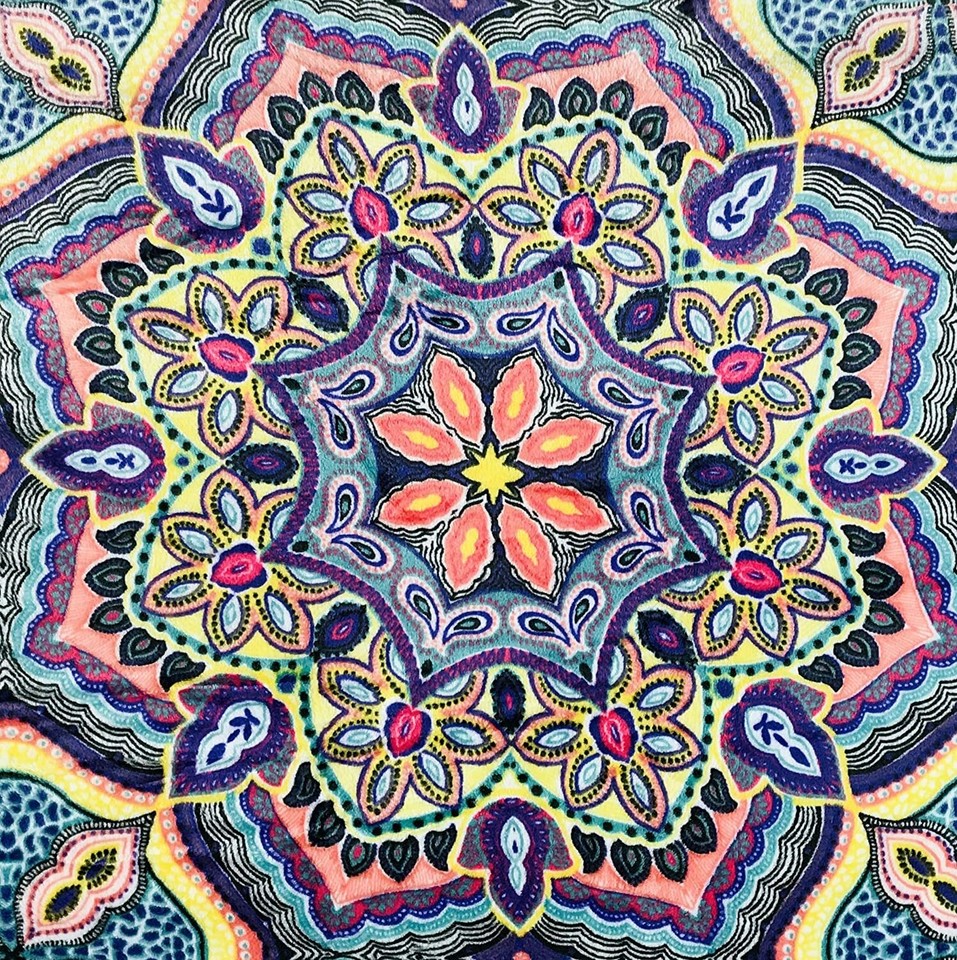 Boho Velvet Fleece Throw Blanket: Soft Plush Bright Decorative Paisley ...