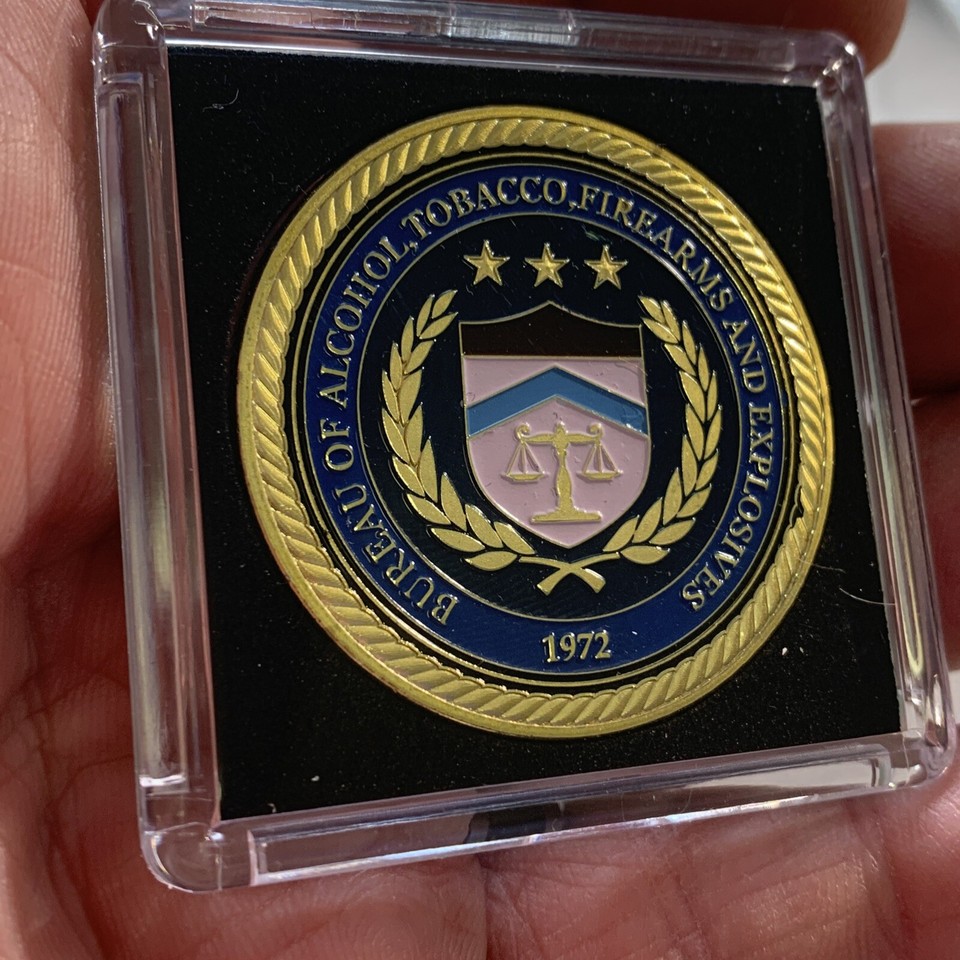 ATF Challenge Coin BUREAU OF ALCOHOL TOBACCO FIREARMS & EXPLOSIVES w ...