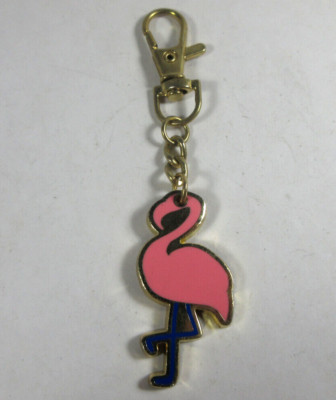 metal standing pink flamingo bird fowl keychain key chain fob | eBay