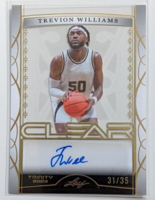2023 Leaf Trinity Basketball Trevion Williams GOLD Clear 31/35 | eBay ...