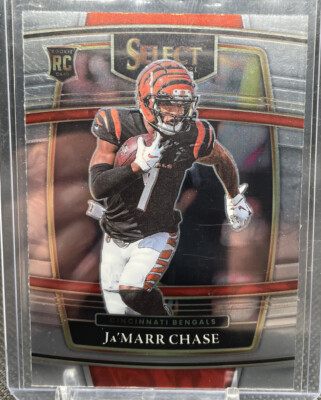 2021 Panini Select Football #47 Jamarr Chase RC Rookie Concourse ...