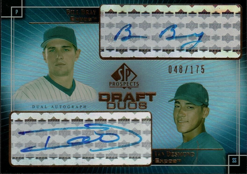 Ian Desmond,Bill Bray 2004 SP Prospects Draft Duos Rookie Autos 048/175 ...
