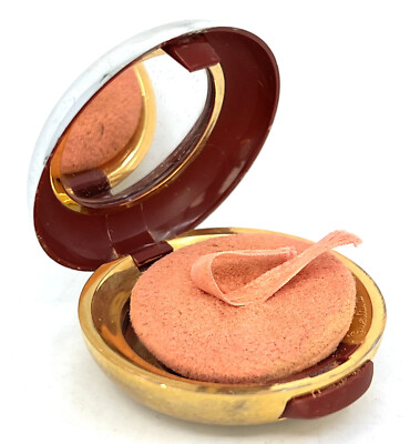 Guerlain Rouge Powder Compact Metal Plastic Puff Signed Mirror 2in Vtg ...