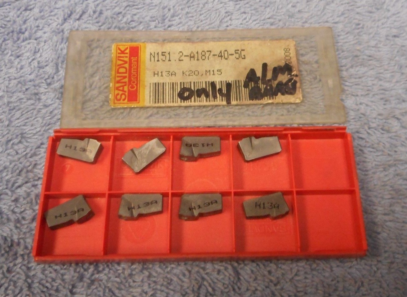 SANDVIK Carbide Inserts N151.2-A187-40-5G Pack of 8 Grade H13A | eBay