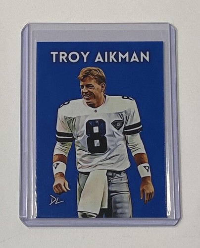 Troy Aikman Limited Edition Artist Signed Dallas Cowboys Trading Card 2 ...