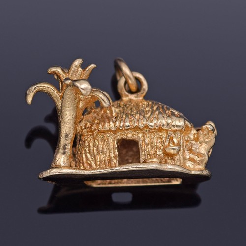 Vintage 14K Yellow Gold Tiki Tropical Hut Charm 3.7 Grams | eBay