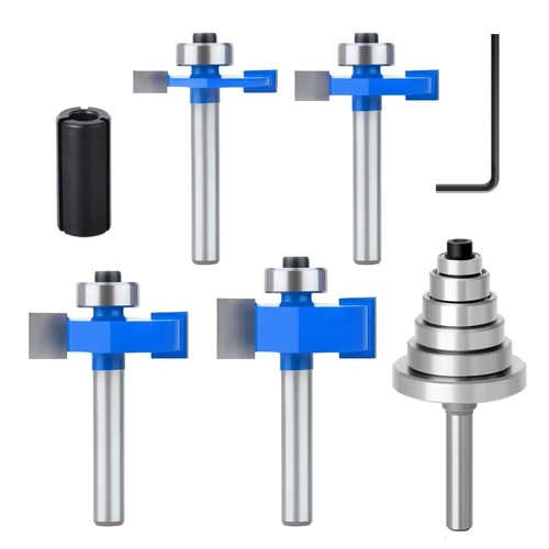 Blue Router Bit Set Cemented Carbide Rabbet Router Bit Woodworking | eBay