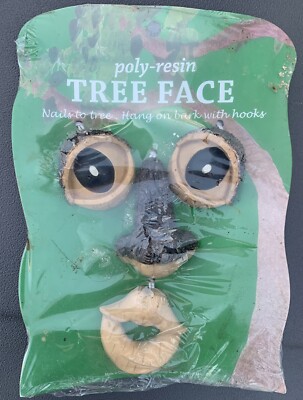 TREE FACE DECOR OUTDOOR CUTE WHIMSICAL DECORATING FUN!! POLY RESIN | eBay