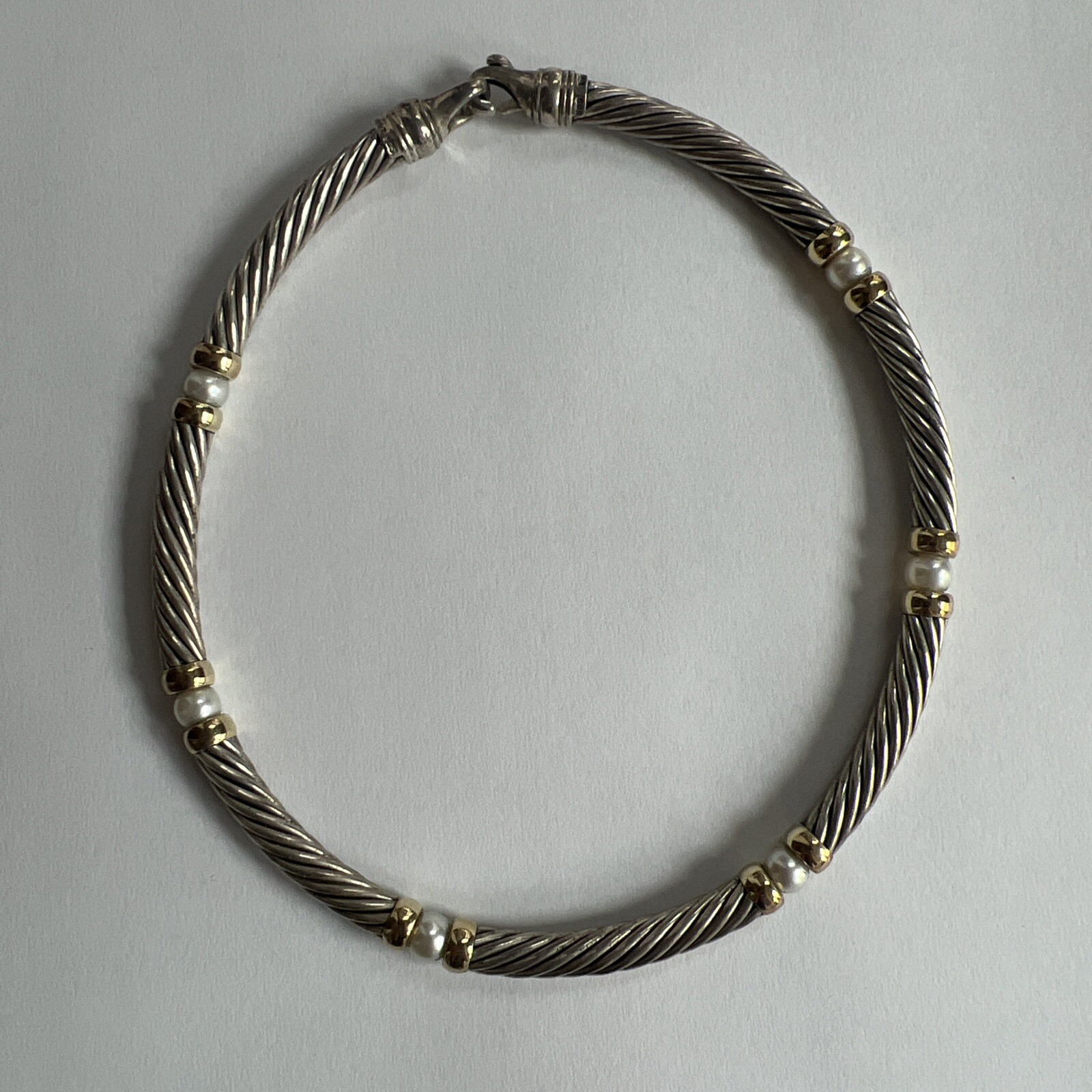 David Yurman Sterling Silver Cable & 14k Yellow Gold … - Gem