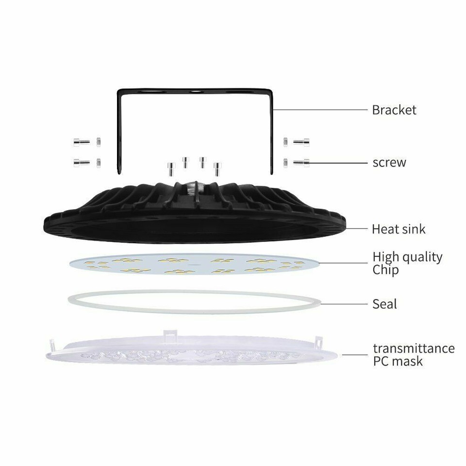 500W 300W 200W 100W 50W LED High Bay Light Industrial Commercial ...