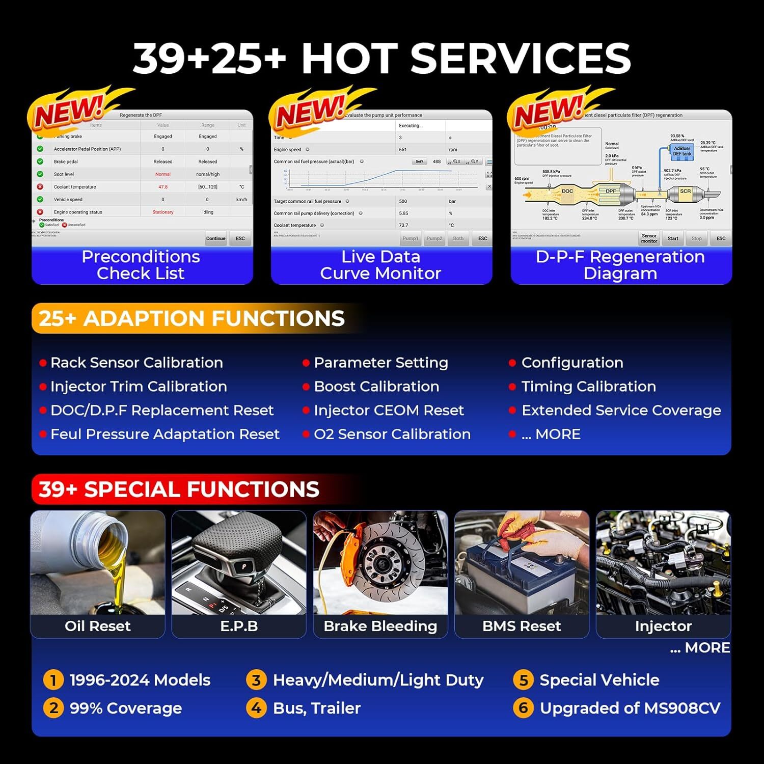 2023 Autel MaxiSYS MS909 CV Upgraded MS908CV Heavy Duty Truck ...