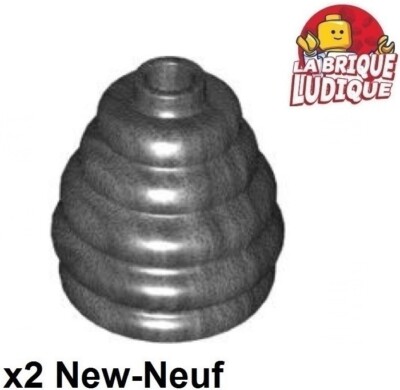 LEGO 2x Cone 2x2x1 2/3 Ruffle Beehive Beard Papa Cotton Candy Grey ...