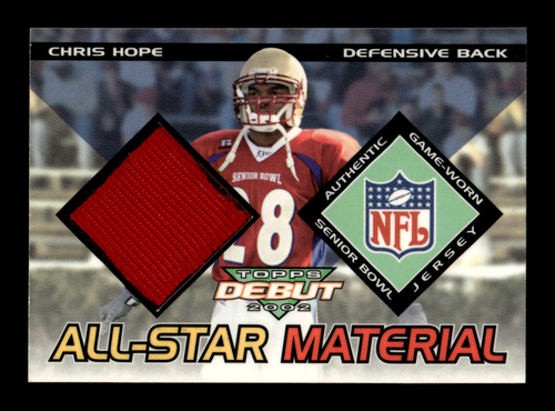 2002 Topps Debut Chris Hope #AM-CH All-Star Materials | eBay