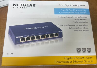 Netgear Business 8-Port Gigabit Ethernet Desktop Switch Plug-N-Play ...