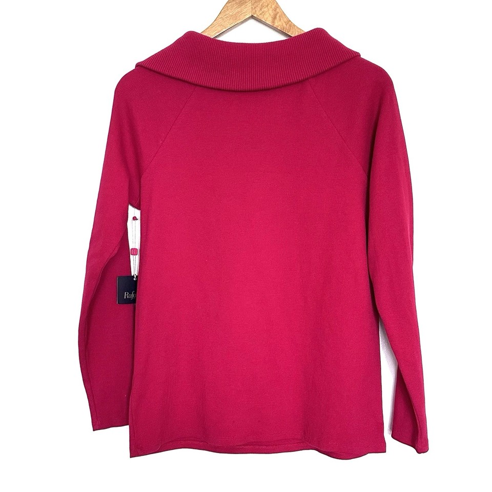 NWT Rafaella Shirt Women’s Large Red Long Sleeve Solid Top | eBay