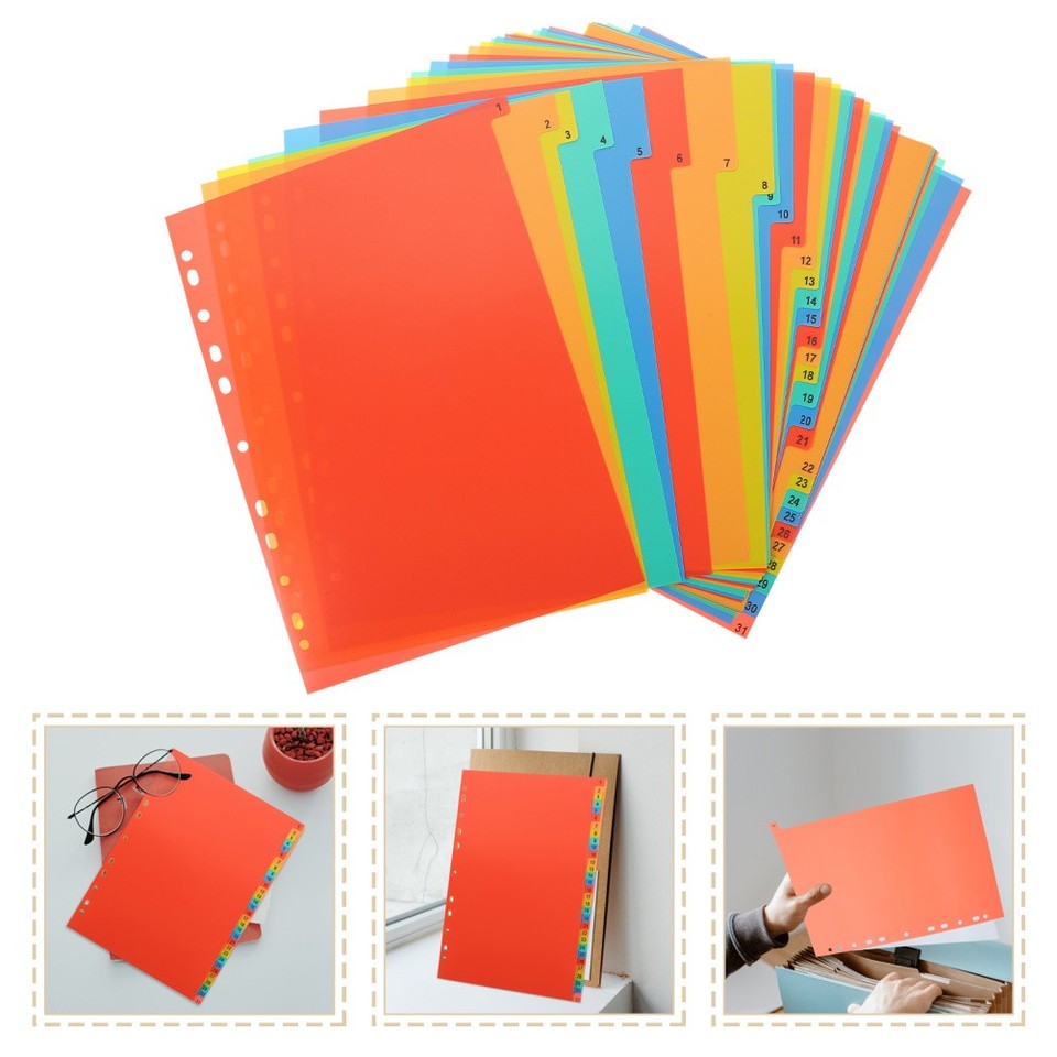 A4 Index Divider Office Folder Separators Alphabet Binder Tab Dividers ...