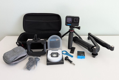 GoPro HERO 10 Black Bundle of Accessories (Screen Cracked But Functions ...