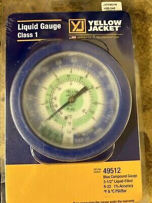 49512 Yellow Jacket Liquid Filled Gauge R22 | eBay