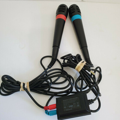 Singstar for PS2 PlayStation 2 W/ USB Converter Dongle Lot 2 Microphone ...