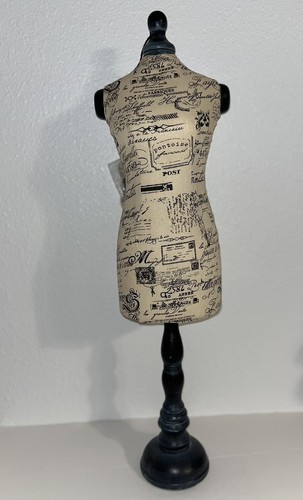 Mini Dress Form Mannequin Decor Wood Spindle Base Stand 26 1/2” | eBay