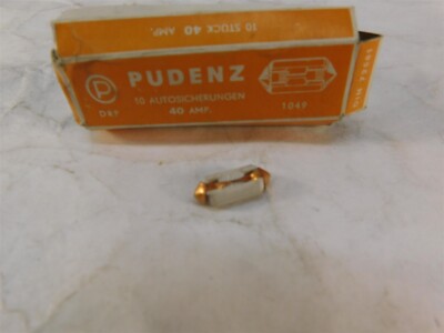 40-AMP Fuse Ceramic Short 7x17mm Pack of 10 pieces NOS Germany Pudenz ...