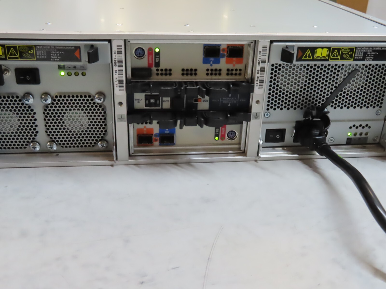 NetApp DS14 MK2 Disk Shelf Storage Appliance w/ 2x AT-FCX + 2x PSU 2 ...