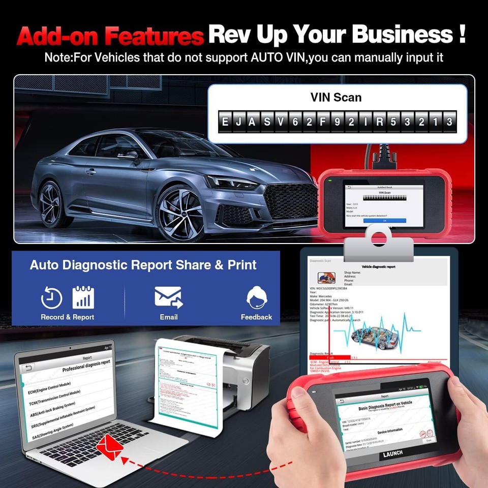 2025 LAUNCH CRP123E OBD2 Scanner Engine ABS SRS Code Reader Car ...