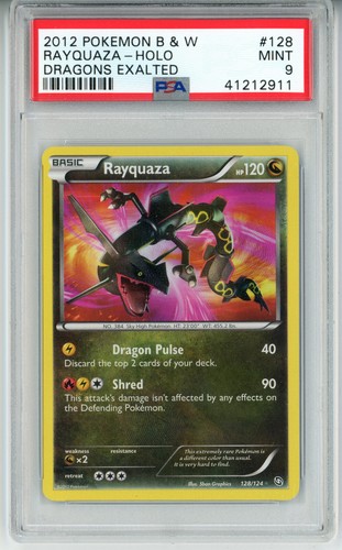 2012 POKEMON DRAGONS EXALTED RAYQUAZA #128 SECRET RARE PSA 9 MINT ...