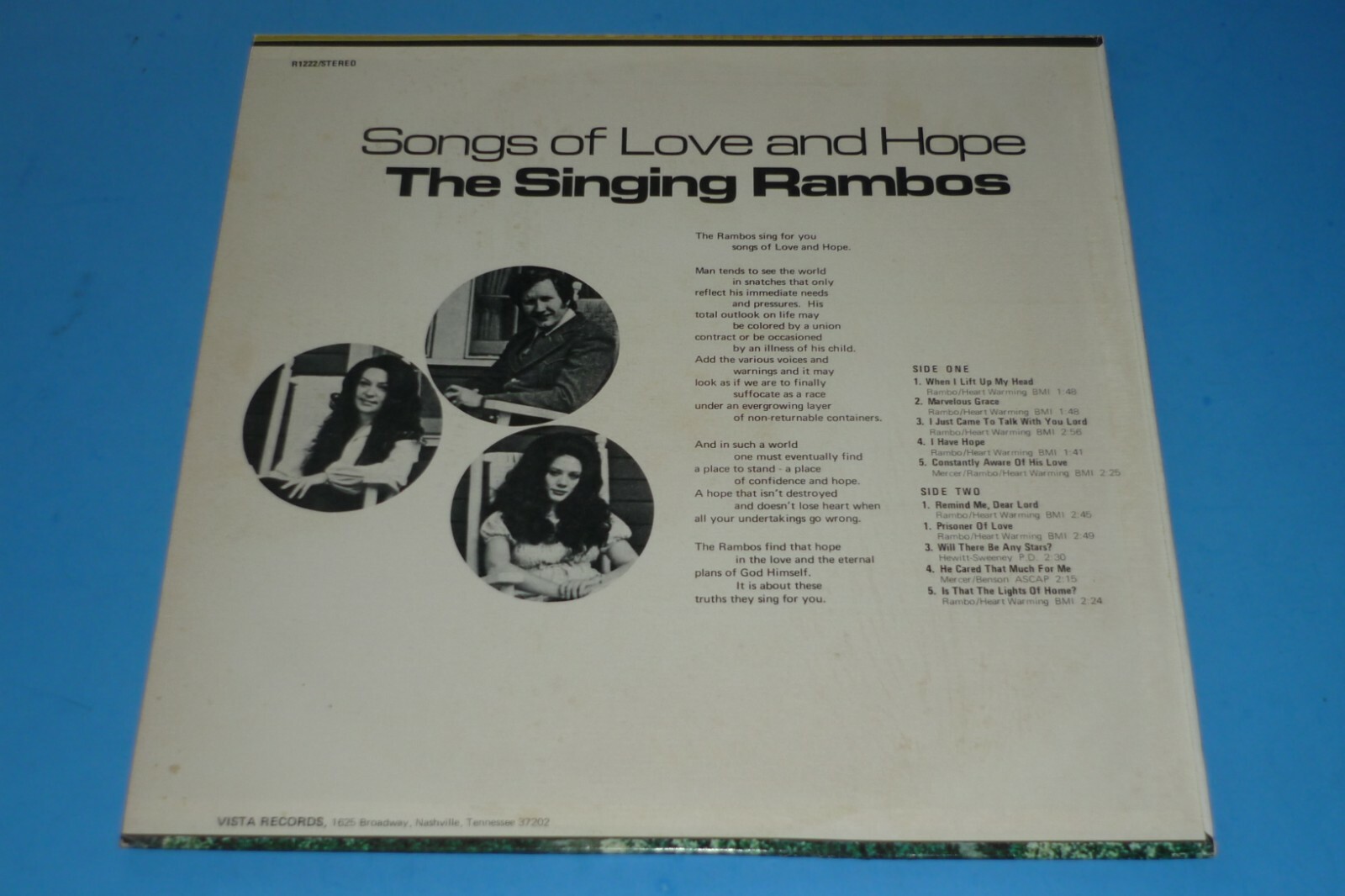 THE SINGING RAMBOS - DOTTIE RAMBO - "SONGS OF LOVE AND HOPE" - RECORD ...