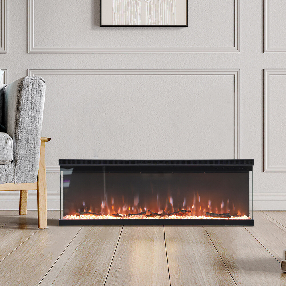 Electric 3 Sided Media Fire 40/50/60in Standing Insert LED Fireplace ...