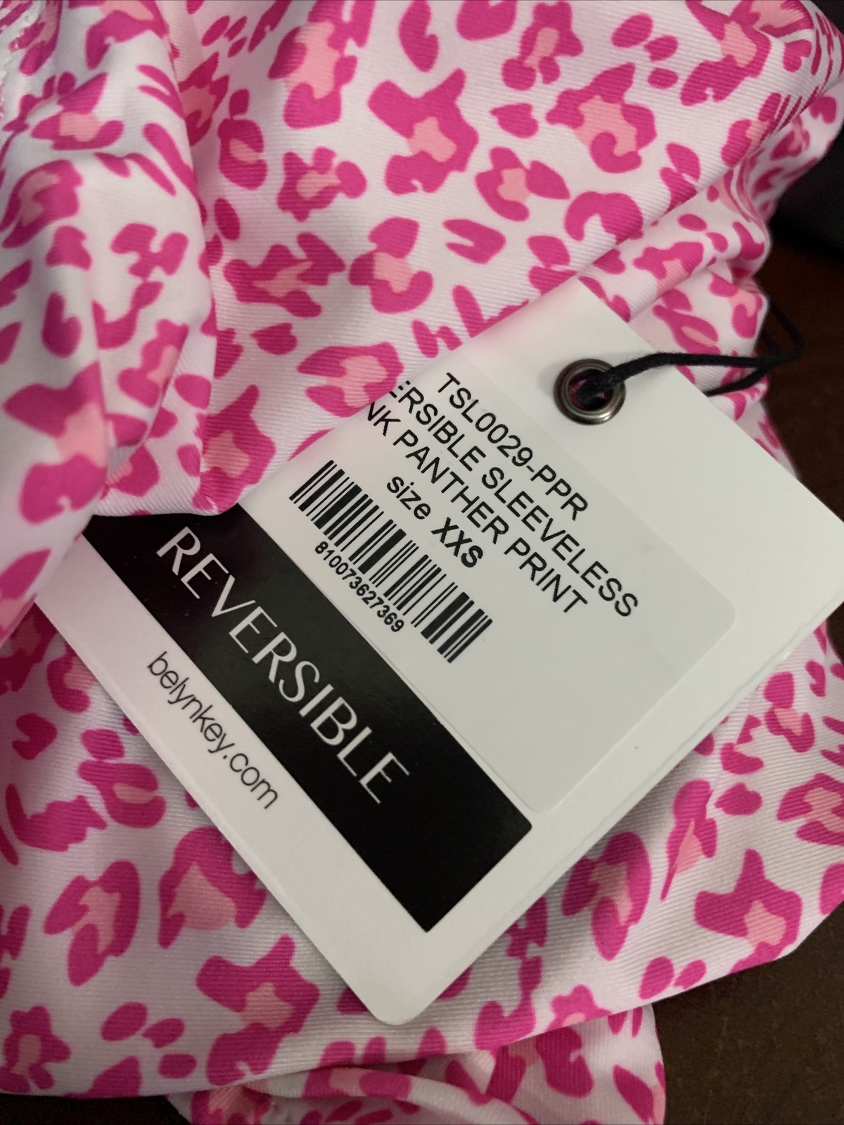 Belyn Key Panther Reversible sleeveless 1/4 Zip Ladies XXS medium Pink ...