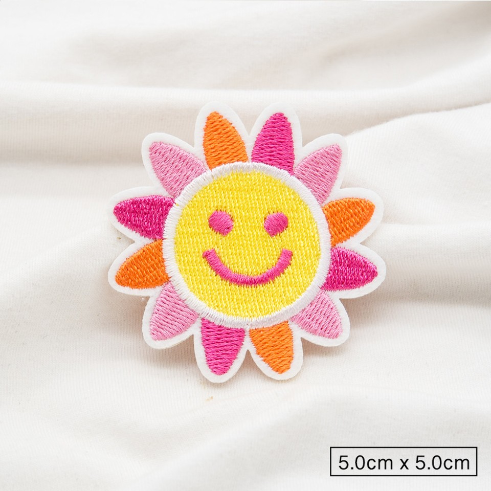 Rainbow Sun Embroidered Sew On Iron On Patch Badge Clothes Fabric Craft ...