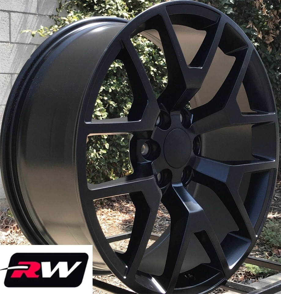 22 x9" inch GMC Sierra 1500 OE Replica Honeycomb Wheels Satin Black ...