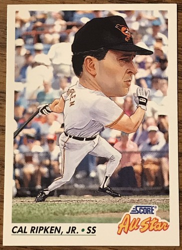 Cal Ripken Jr 1992 SCORE All-Star Card #433 Baltimore Orioles MLB HOF ...