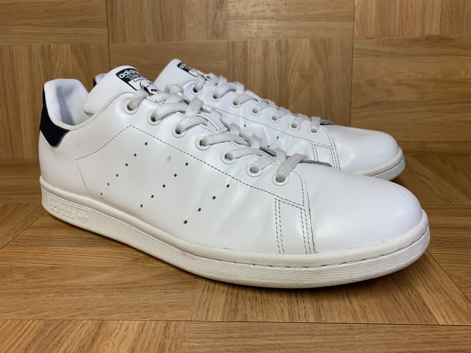 RARE🔥 Adidas Stan Smith Leather Men's Sneakers Sz 12… - Gem