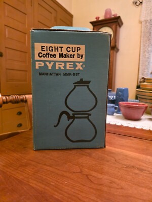 Pyrex 8 Cup Double Bubble Coffee Maker w/ Original Box ~ Manhattan MMK ...