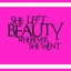 SHE LEFT BEAUTY WHEREVER SHE WENT DECAL WALL VINYL DECOR STICKER | eBay