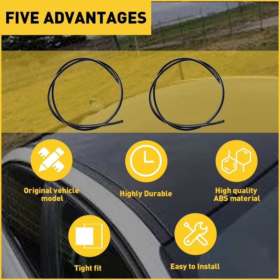 For Toyota Corolla 2009-2013 Replacement 2 Piece Roof Molding Overlay ...